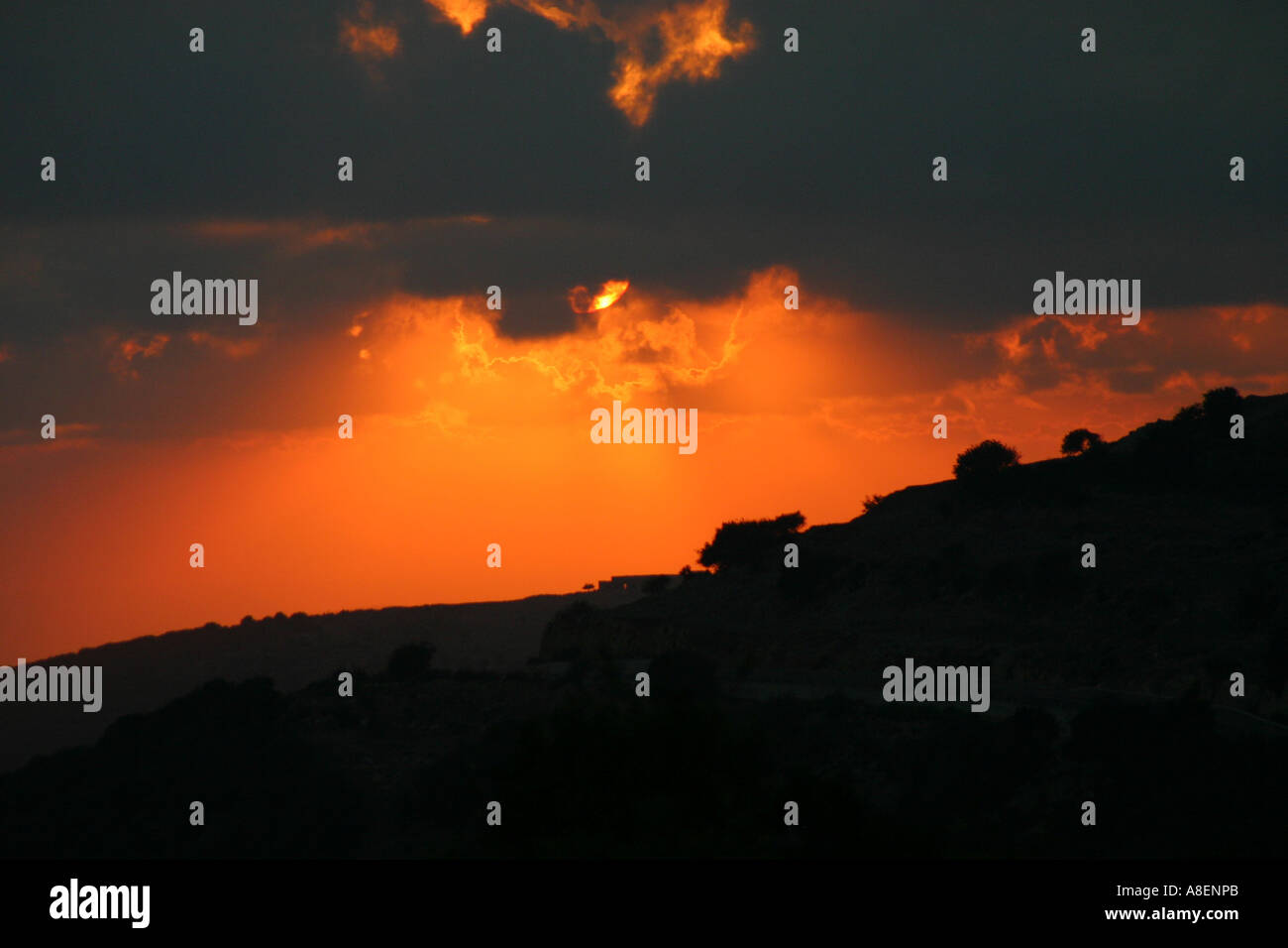 dramatical sun set Stock Photo - Alamy