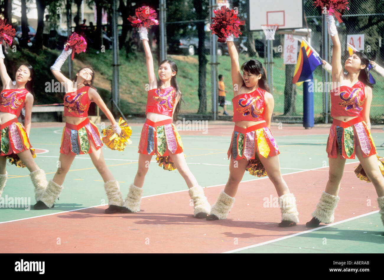 Asian University Cheerleaders Taiwan Republic of China Stock Photo - Alamy
