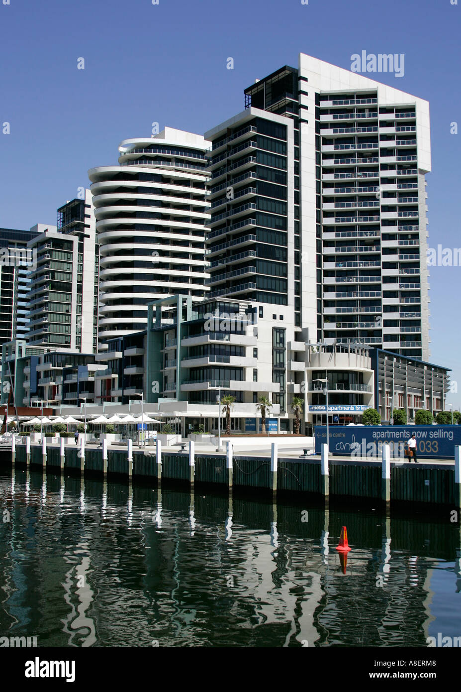 modern appartment buildings in the Docklands of Melbourne, Australia ...