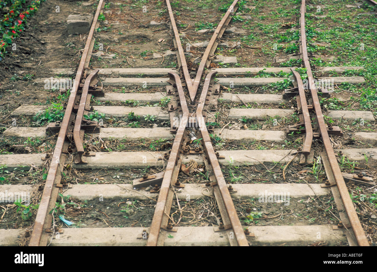 Split railroad hi-res stock photography and images - Alamy