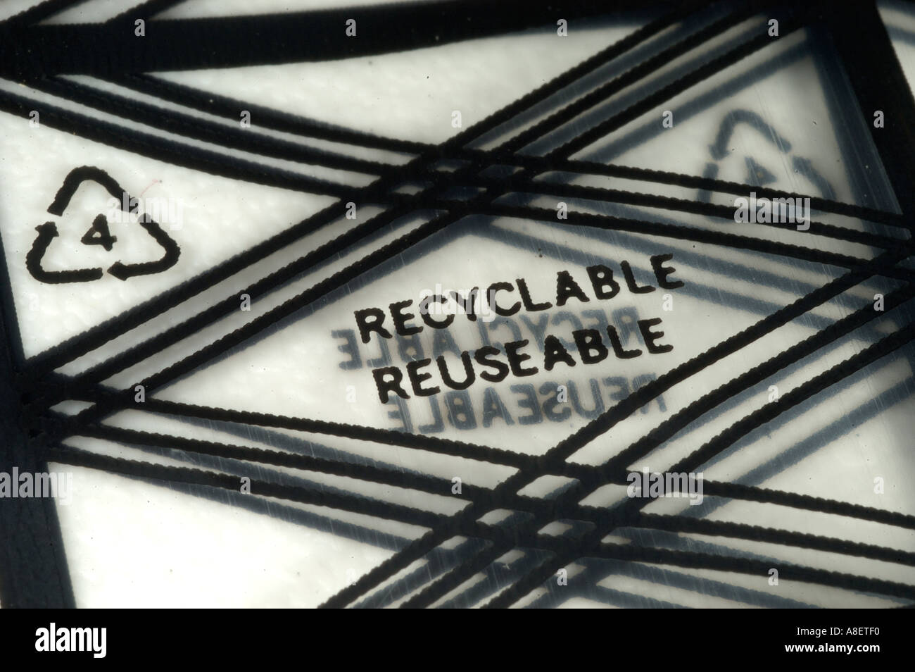 recyclable logo plastic Stock Photo - Alamy