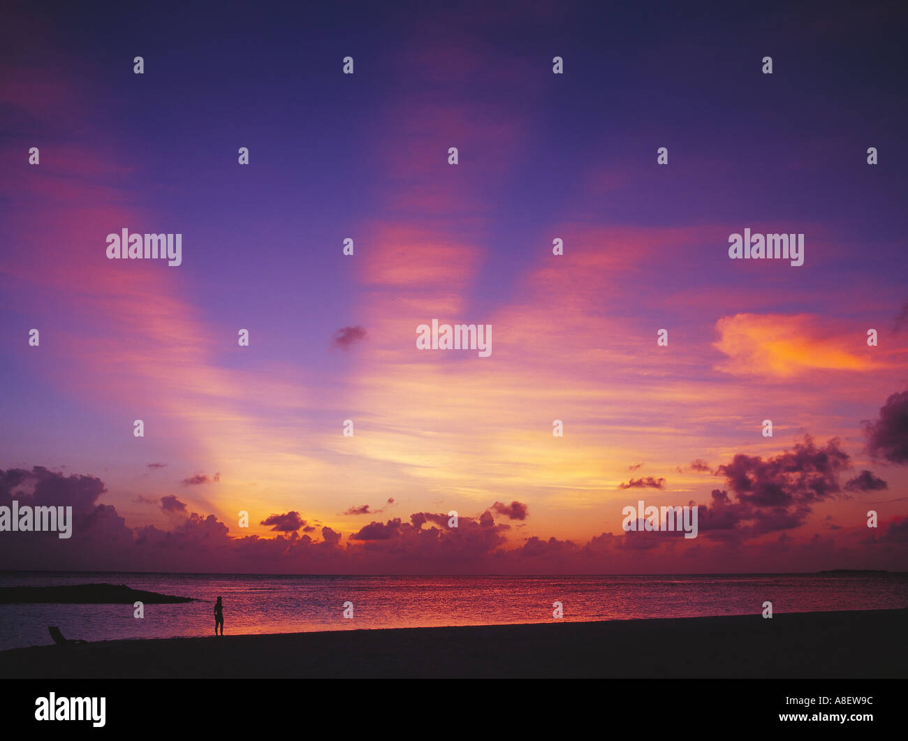 Maldives islands Indian ocean Baa atoll sunset Stock Photo - Alamy