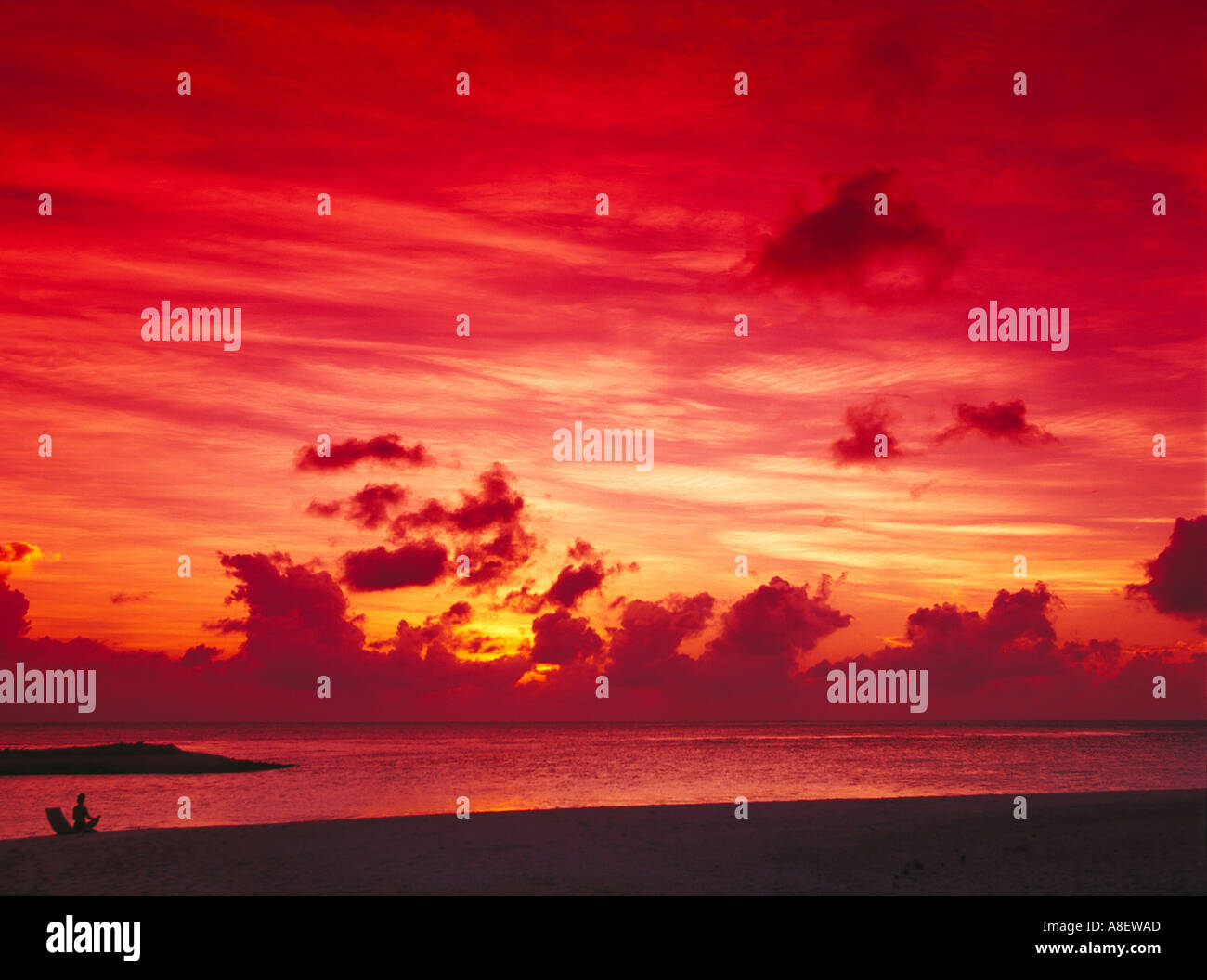 Maldives islands Indian ocean Baa atoll sunset Stock Photo - Alamy