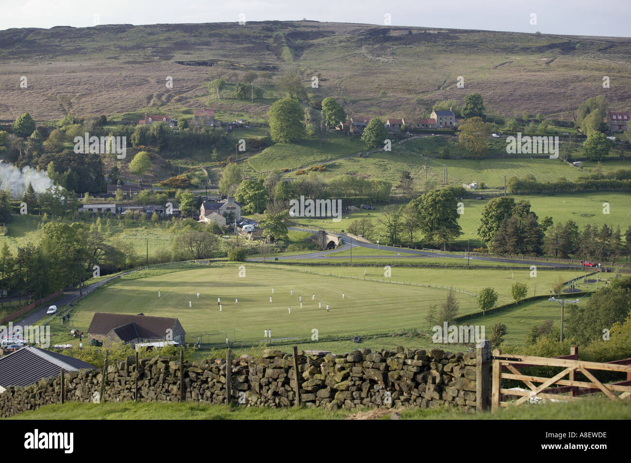 A scenic view of a local cricket match in Castleton North Yorkshire ...