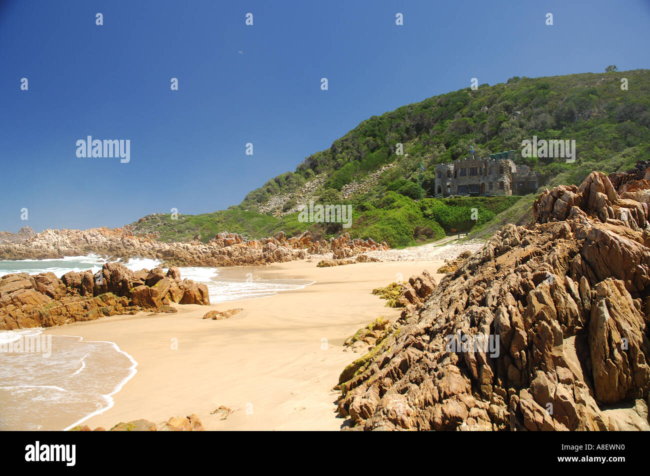 Noetzie Beach in South Africa is more famous for its castle like homes ...