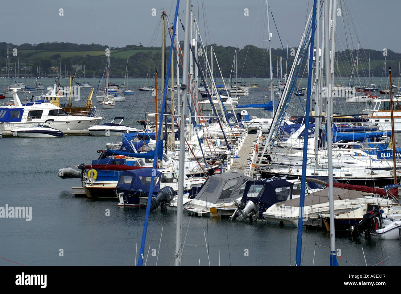 The marina harbour at Mylor Cornwall England UK Europe Stock Photo - Alamy