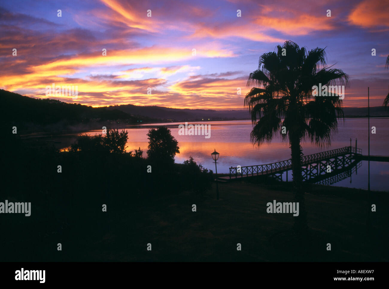 Sunset, Knysna Lagoon, Knysna, South Africa Stock Photo - Alamy
