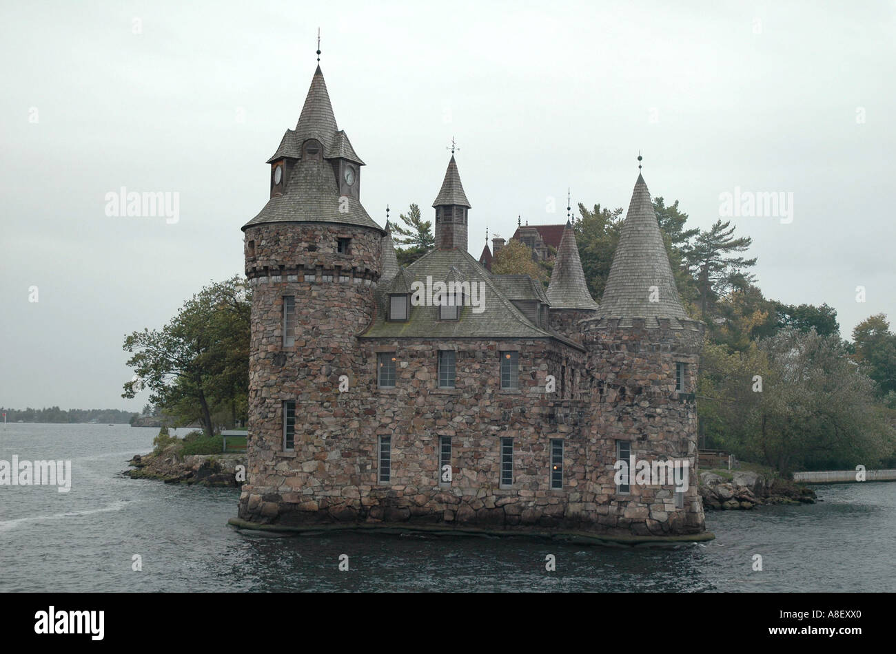 Boat house for Boldt Castle, 1000 islands Stock Photo - Alamy