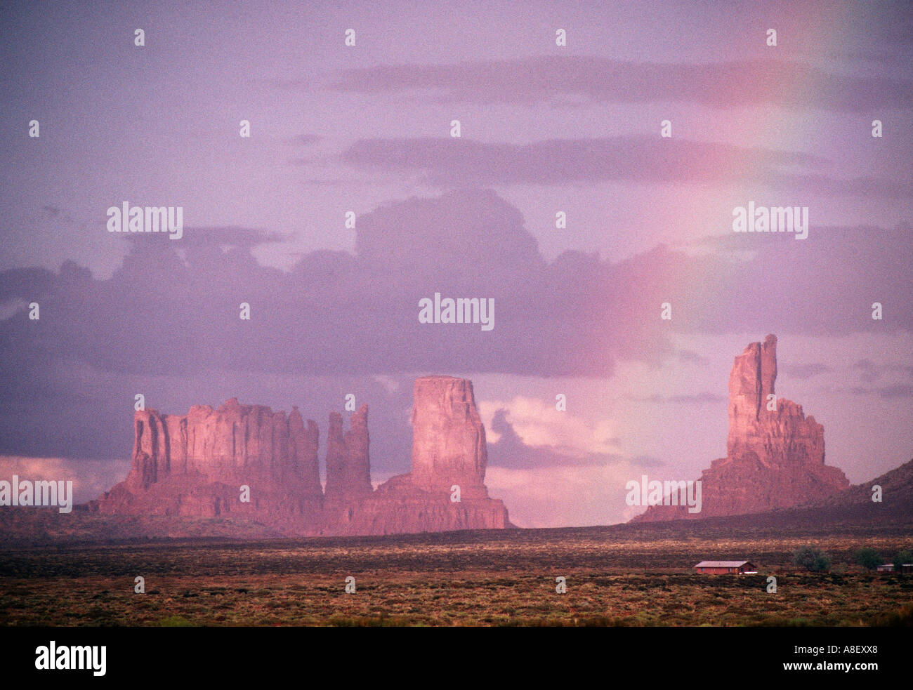 Rainbow over monument valley hi-res stock photography and images - Alamy