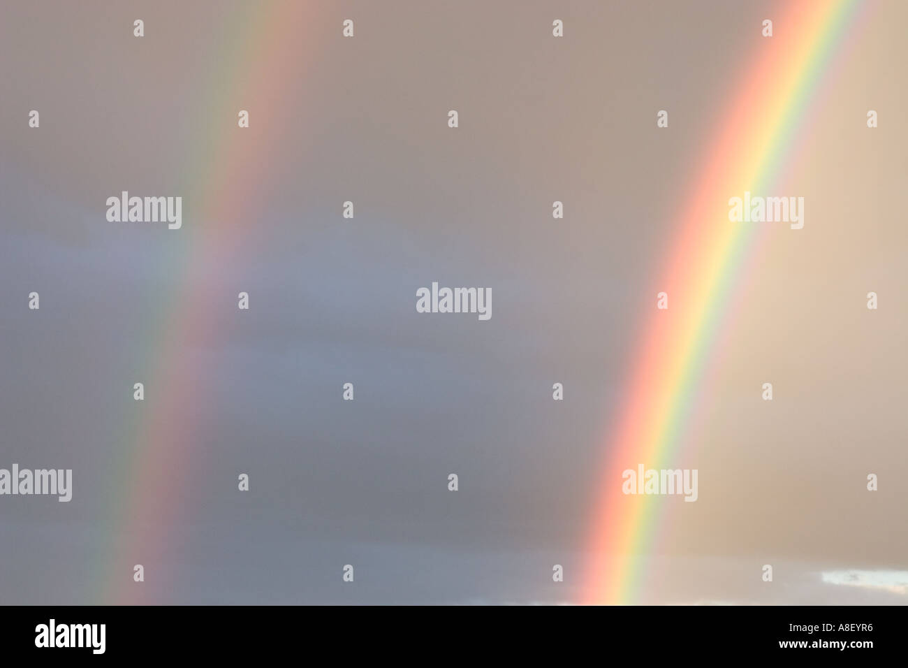Portion of a double rainbow Stock Photo - Alamy