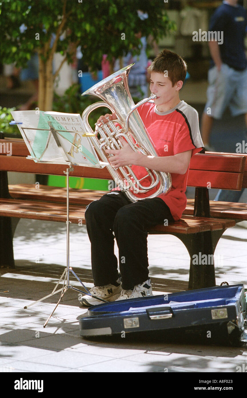 Boy playing tuba hi-res stock photography and images - Alamy