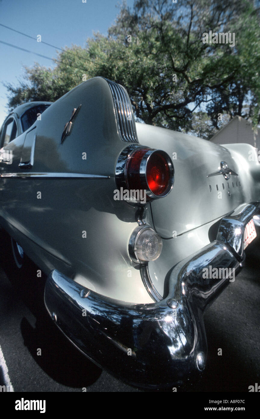 Old Pontiac with chrome bumper and rear light Stock Photo - Alamy