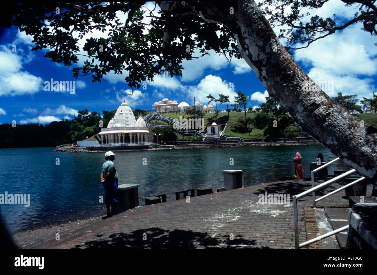 A view of the Hindu Temple at Grand Bassin, central Mauritius Stock ...