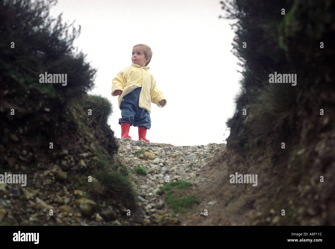 A lone child walking Stock Photo - Alamy