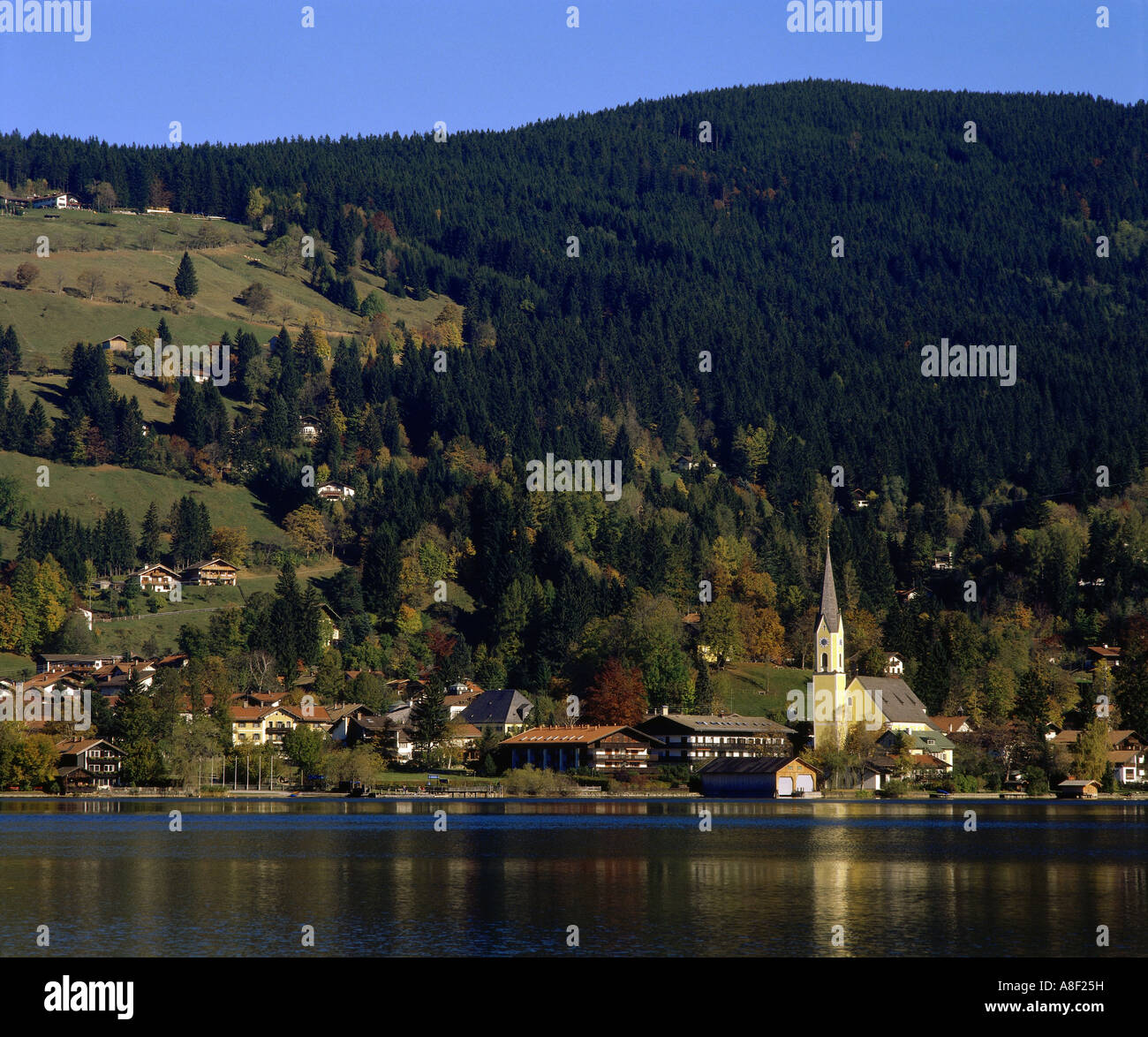 geography / travel, Germany, Bavaria, Schliersee, overviews, view, lake ...