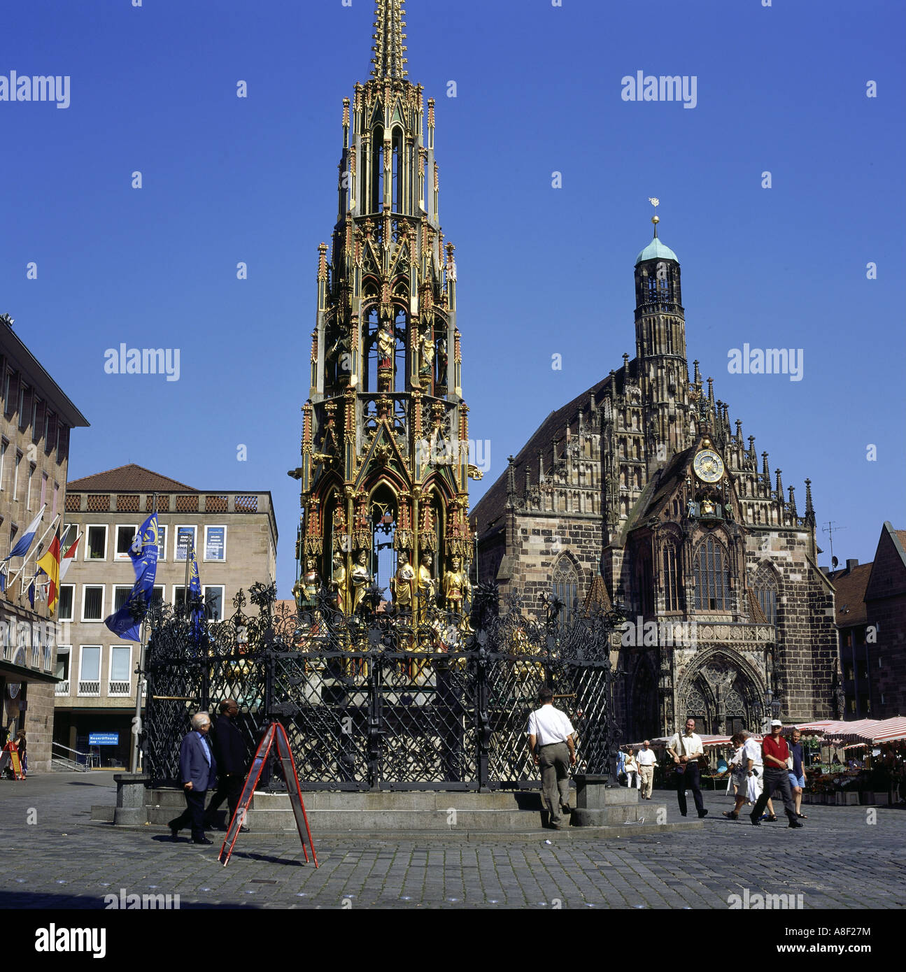 geography / travel, Germany, Bavaria, Nuremberg, Fountains, Beautiful ...