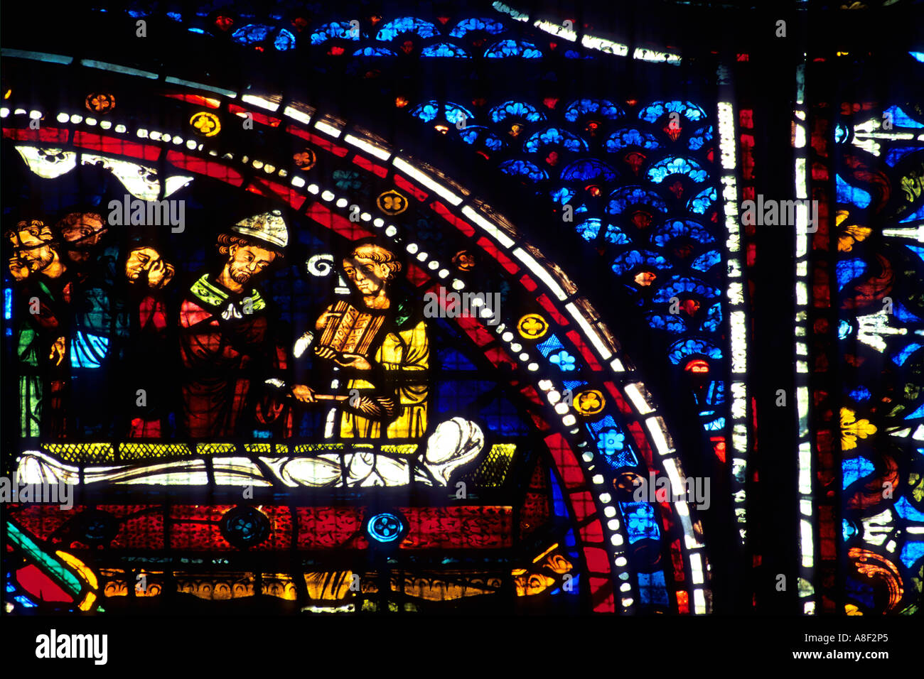 Chartres Cathedral Stained Glass Mary Magdalene Window thirteenth 13th ...