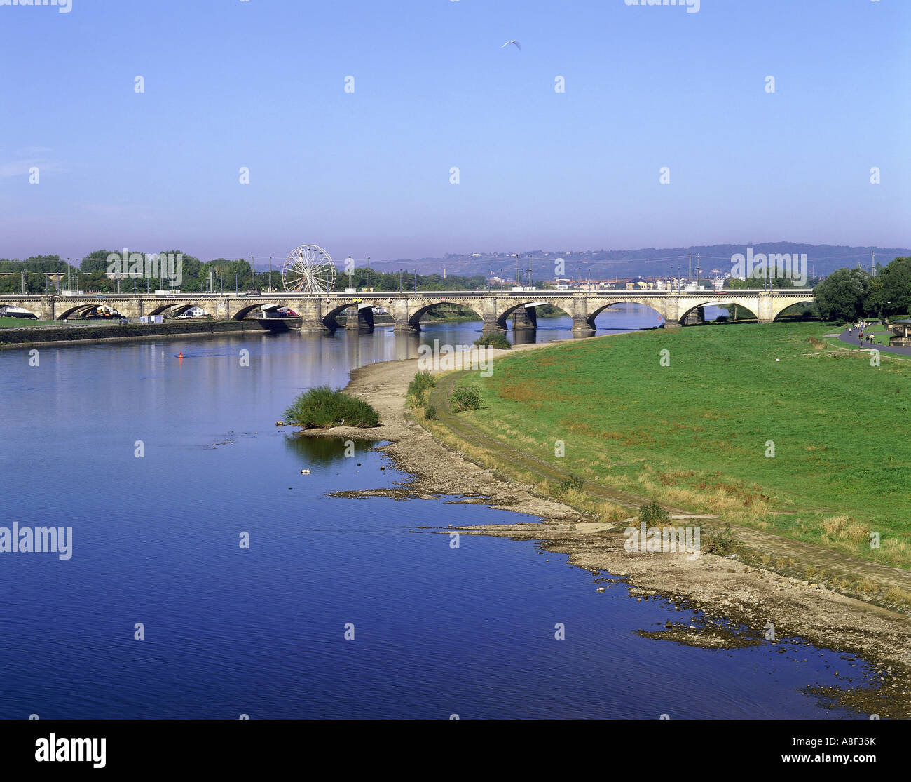 geography / travel, Germany, Saxony, Dresden, bridges, Augustus Bridge ...