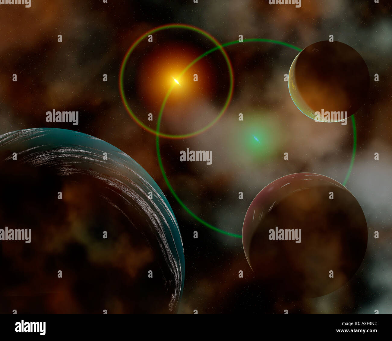 Binary Star System Stock Photo - Alamy