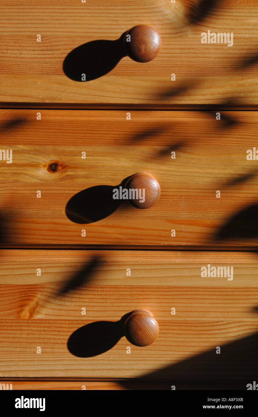 Chest Of Pine Wooden Draws Stock Photo - Alamy