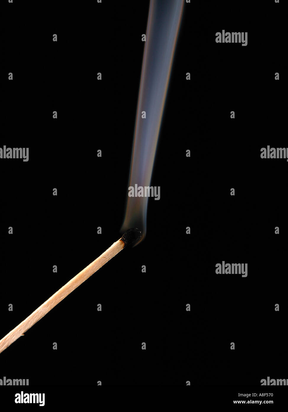 Black match stick igniting burning hi-res stock photography and images ...