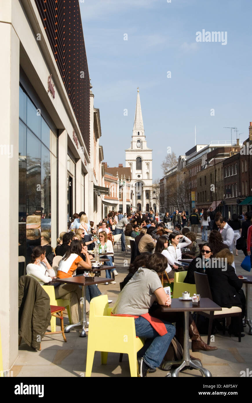 Cafe in Spitalfields London England UK Stock Photo - Alamy