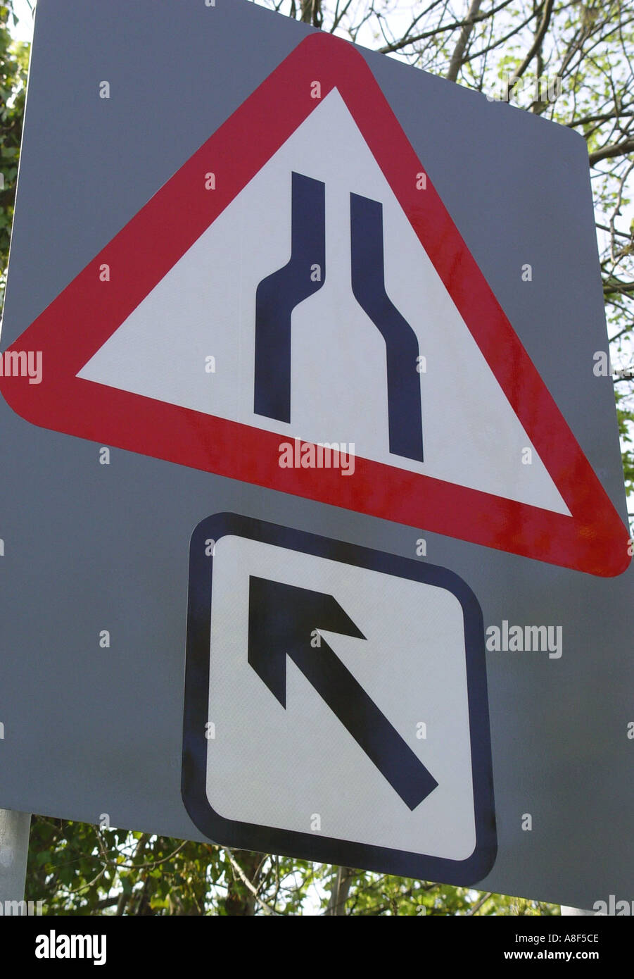 British Road Traffic Signs on a road in the city of Newport South Wales ...