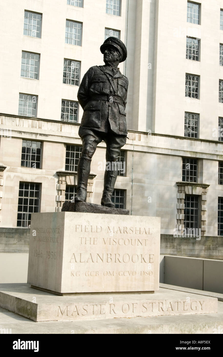 Statue of Field Marshall Alan Brooke on Whitehall London England UK ...