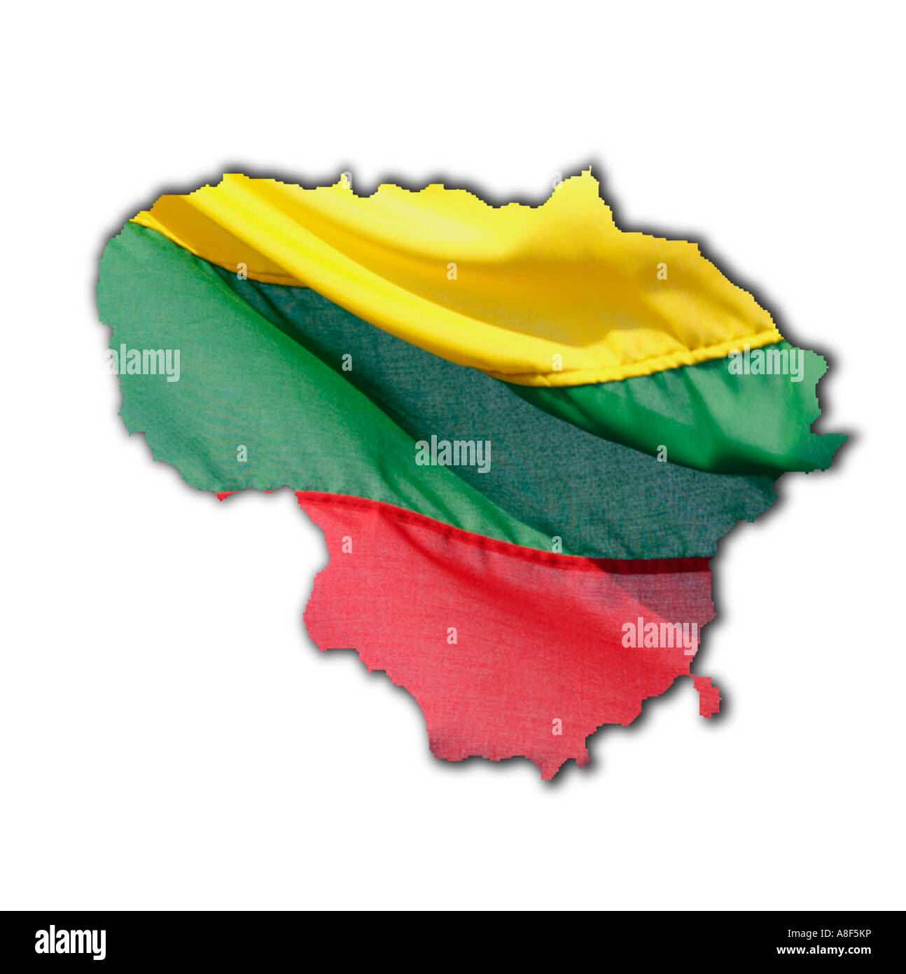 Lithuanian Flag overlayed on Map White Background Stock Photo - Alamy