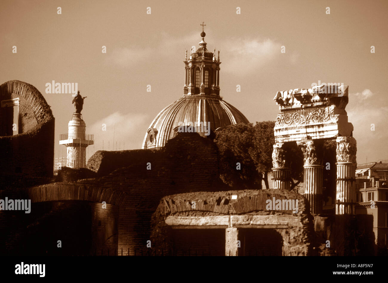 Modern rome ruins hi-res stock photography and images - Alamy