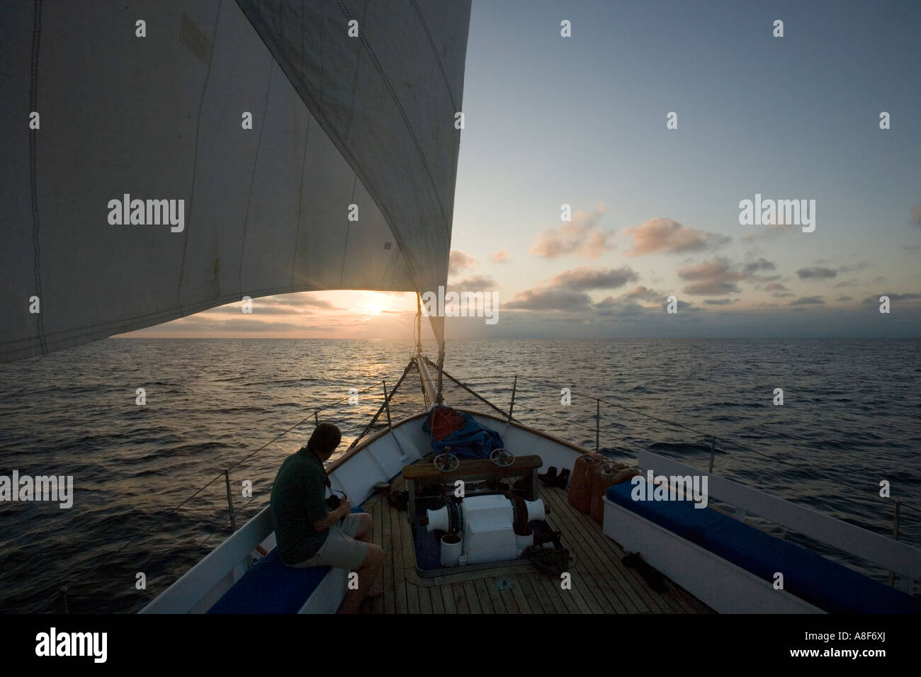 Motor Sailing Boat Cachalote in the Galapagos Archipelago Pacific Ocean ...