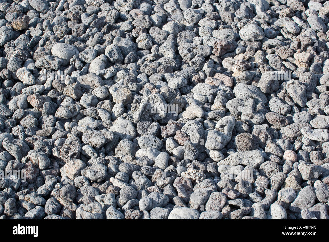 The rounded rocks once under the sea prior to a volcanic uplift Stock ...