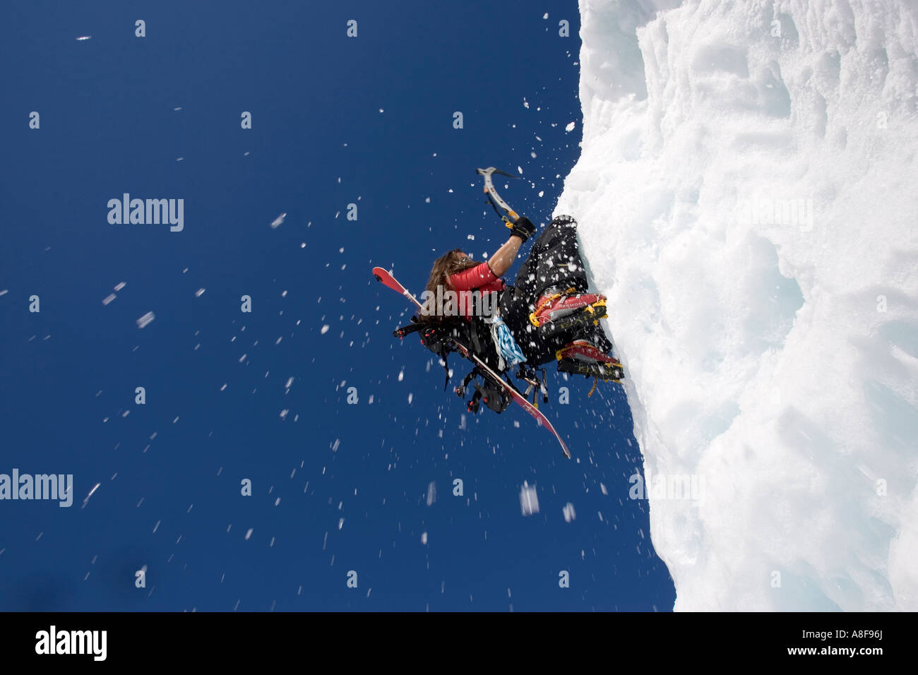 Women Ice Climbing Stock Photo - Alamy