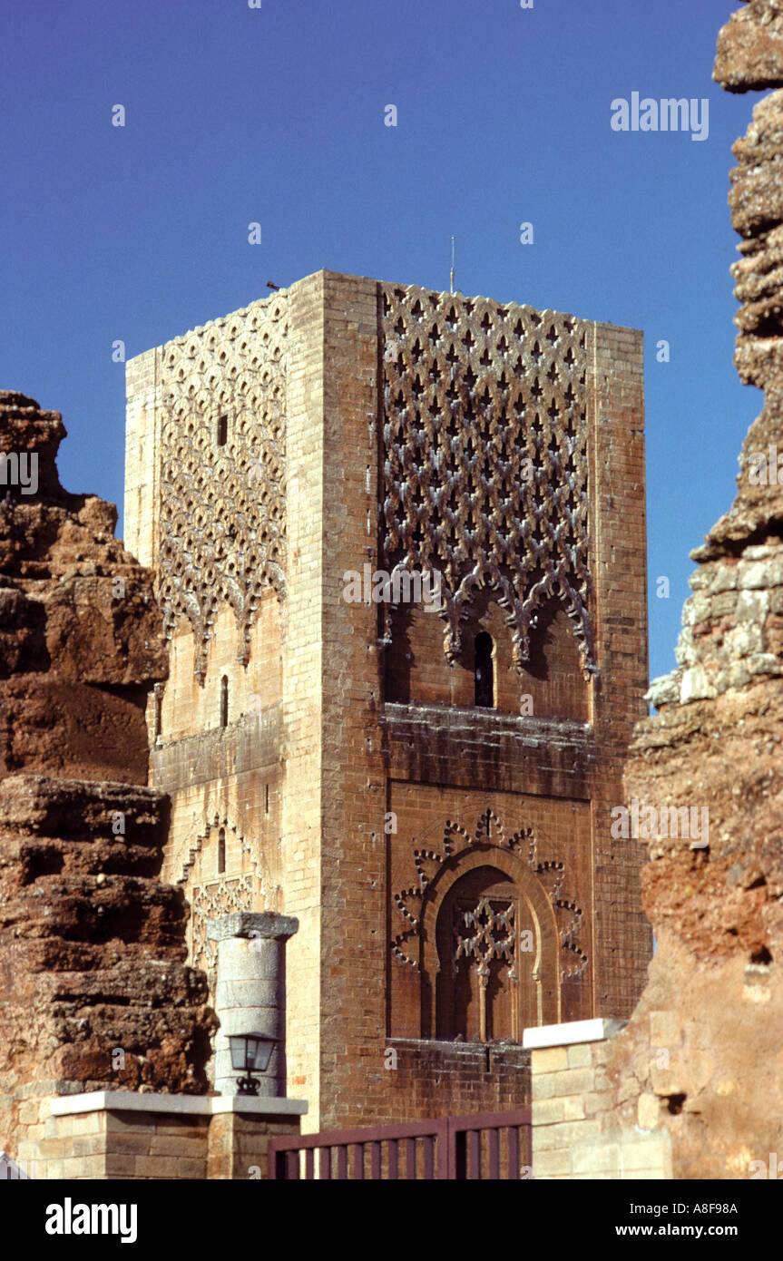 Tour Hassan Rabat Morocco Stock Photo - Alamy