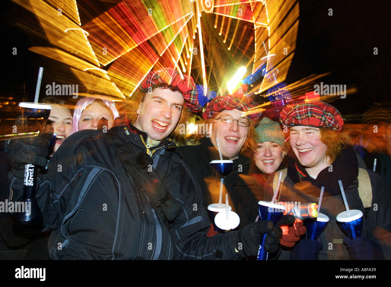Edinburgh s street party on hogmanay Stock Photo - Alamy