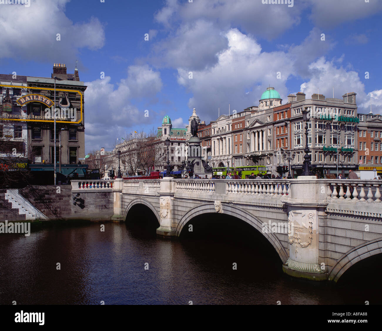 O Connell Street and Bridge Dublin Ireland Stock Photo - Alamy
