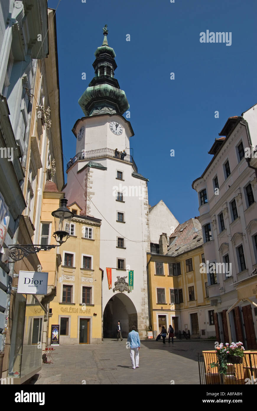 Bratislava, Slovakia. Michalska (street) leading to Michalska veza ...
