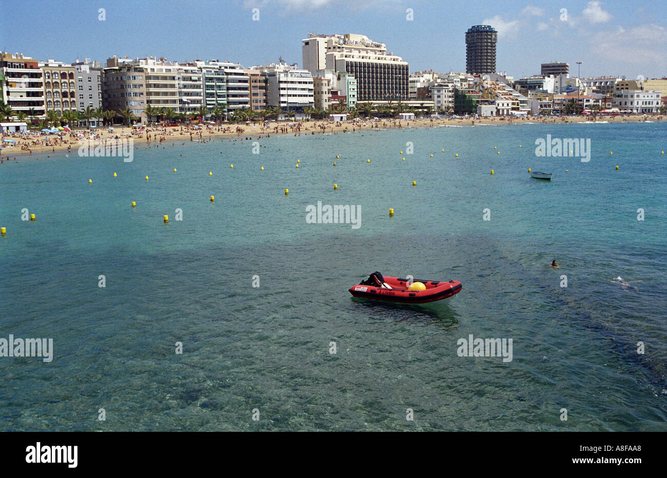 Rescue boat floating Stock Photo - Alamy