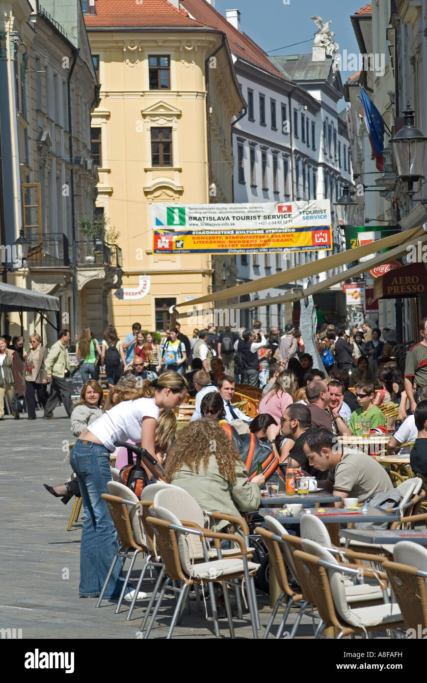 Bratislava, Slovakia. Cafe in Michalska (street Stock Photo - Alamy