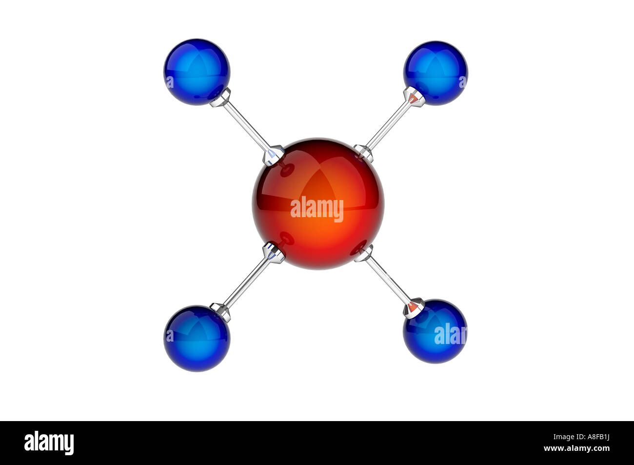 CH4 or methane gas molecule model Stock Photo - Alamy