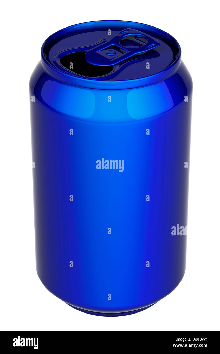 Blue Tin can Stock Photo - Alamy