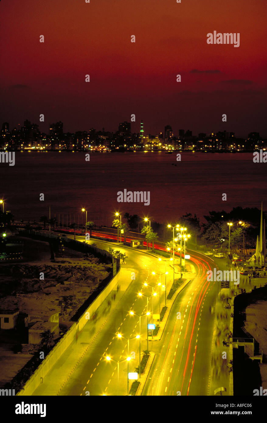 Elevated View of Alexandria Coast Alexandria Egypt Stock Photo - Alamy