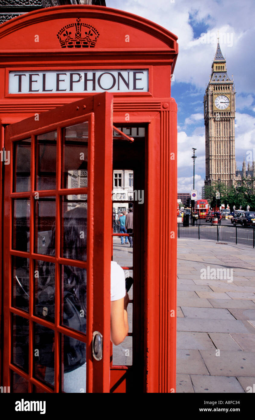 Traditional Telephone Booth and Big Ben London England Stock Photo - Alamy
