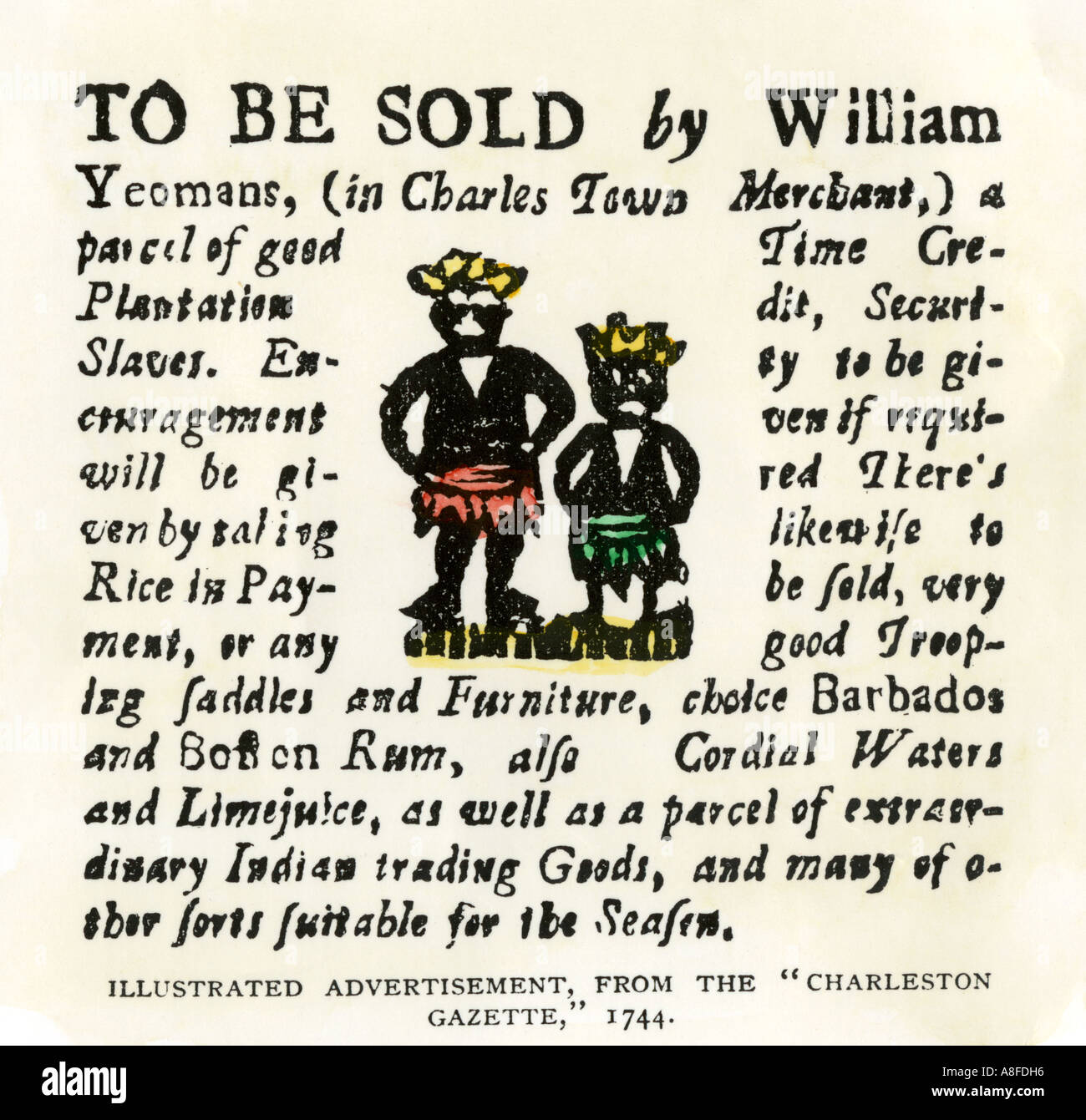 Slave auction america 1700s hi-res stock photography and images - Alamy