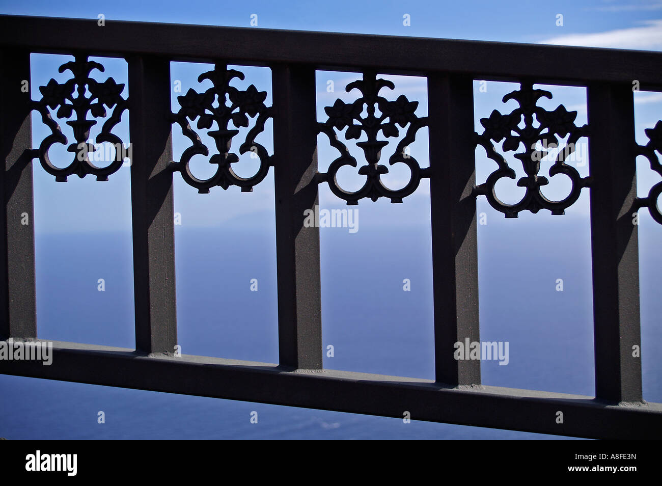 Black painted iron railing hi-res stock photography and images - Alamy