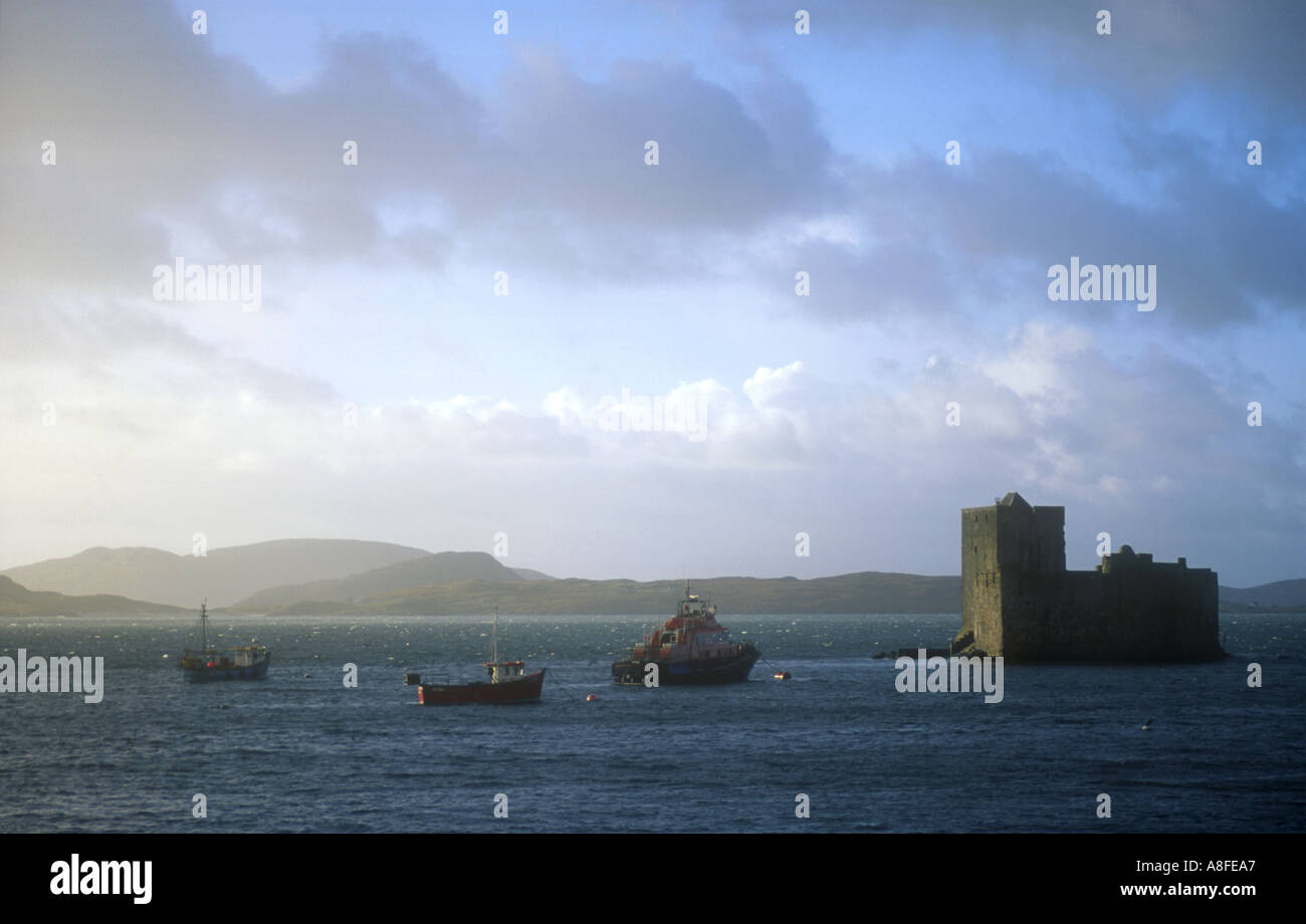 SCOTLAND Outer Hebrides Isle of Barra Castle Bay Kisimul Castle ...