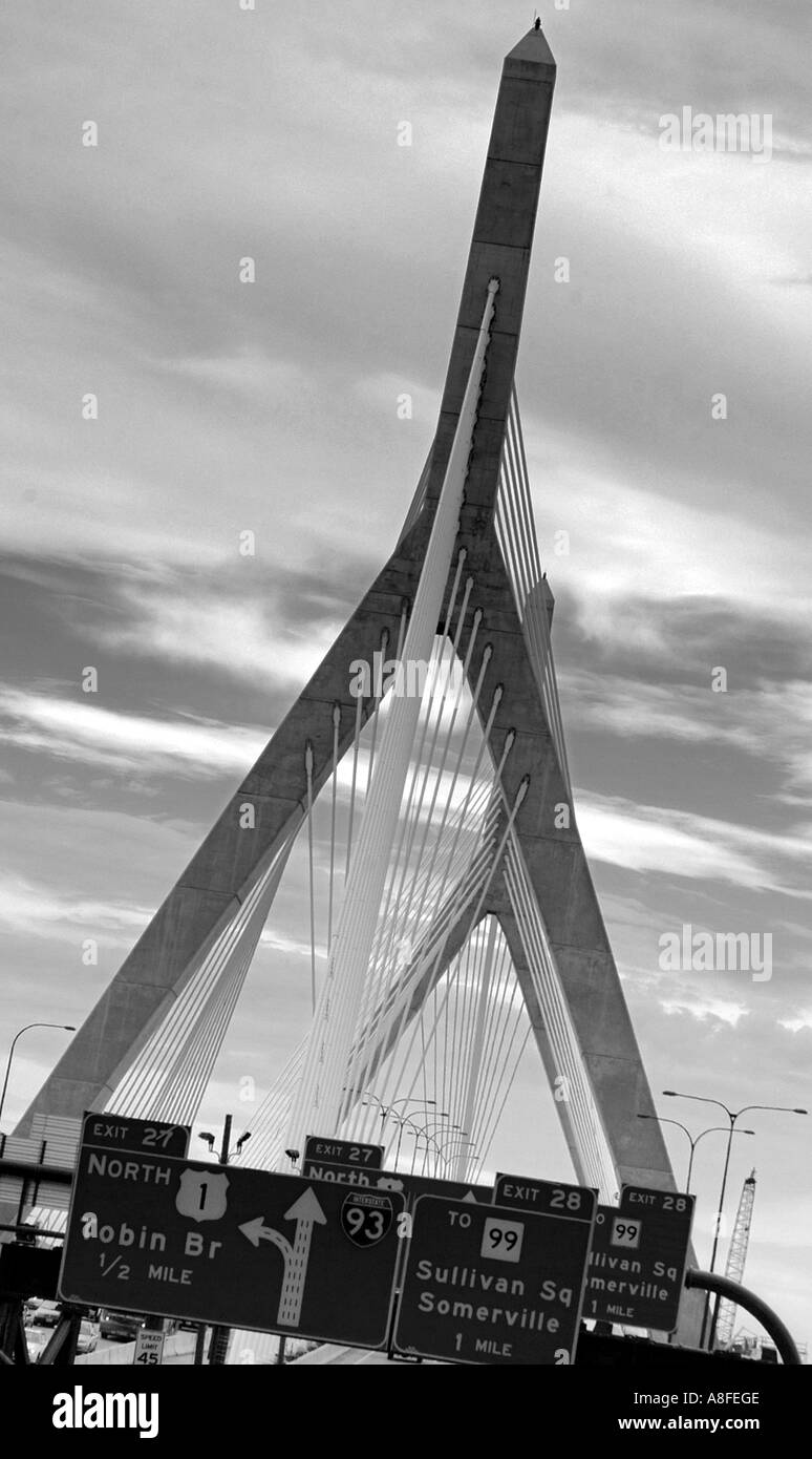 Photograph of the Zakim Bridge in Boston Stock Photo - Alamy