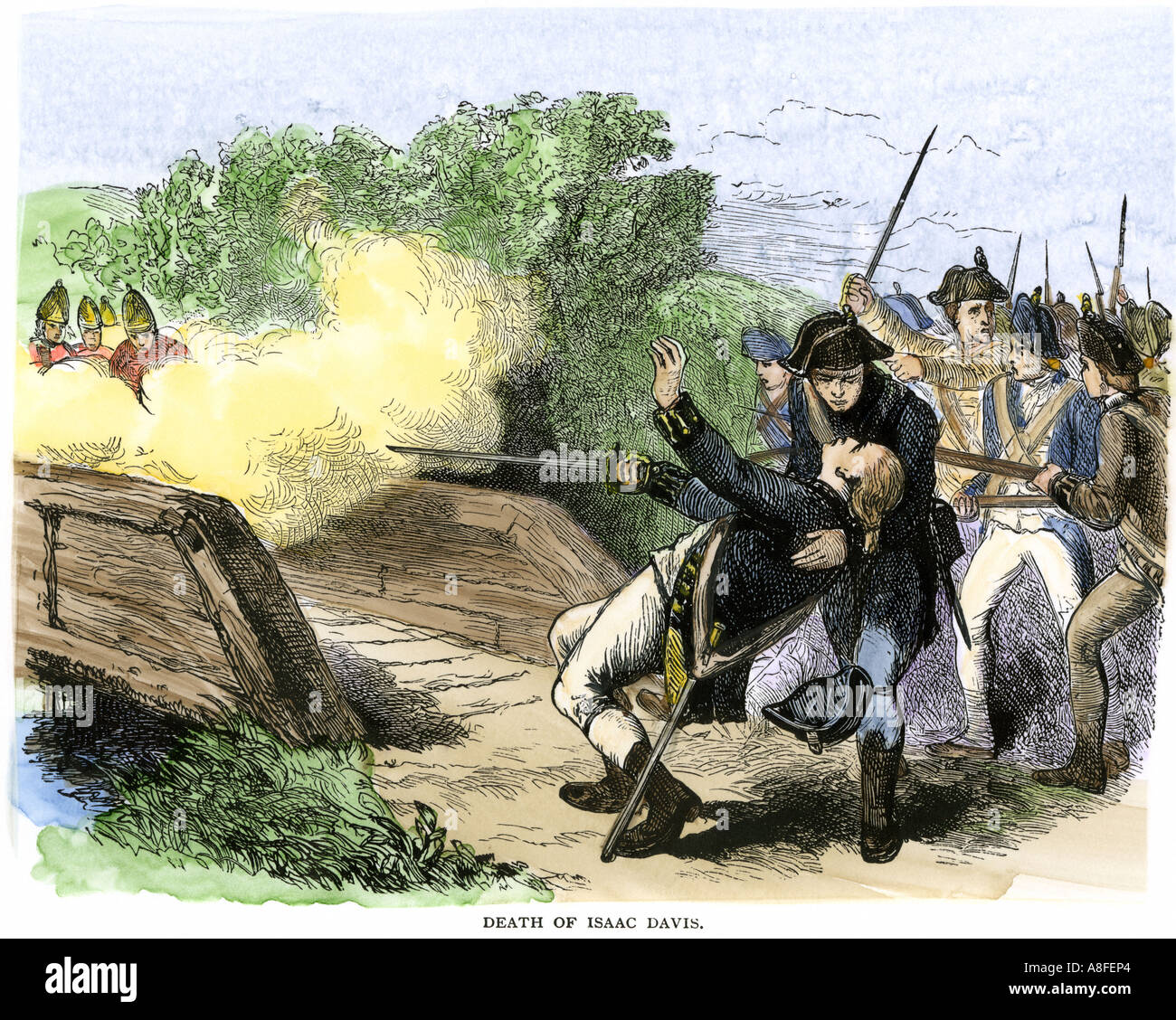 Minuteman Isaac Davis killed holding British redcoats at the north ...