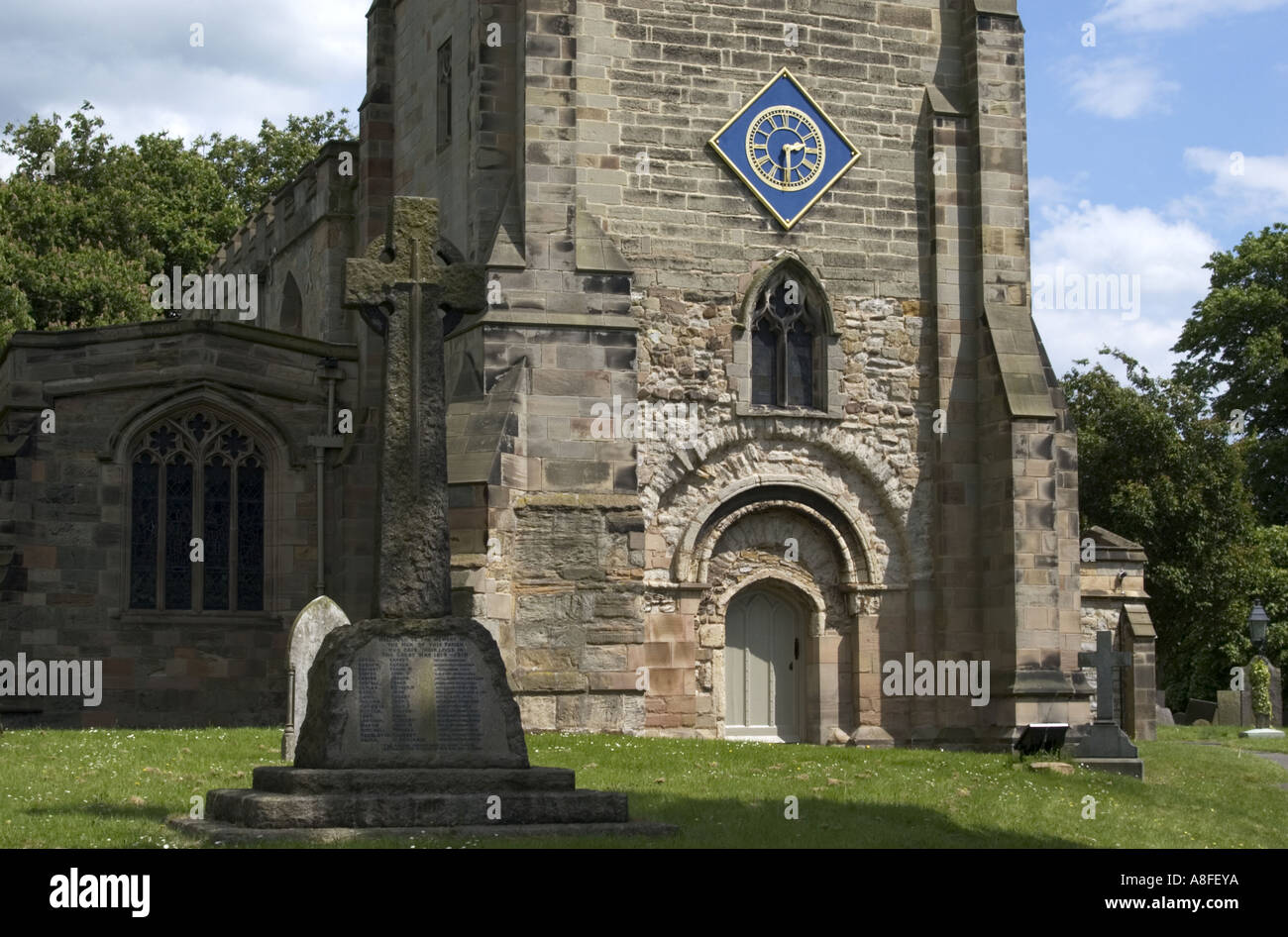 front of the small church at Plumtree, Nottingham England Stock Photo ...