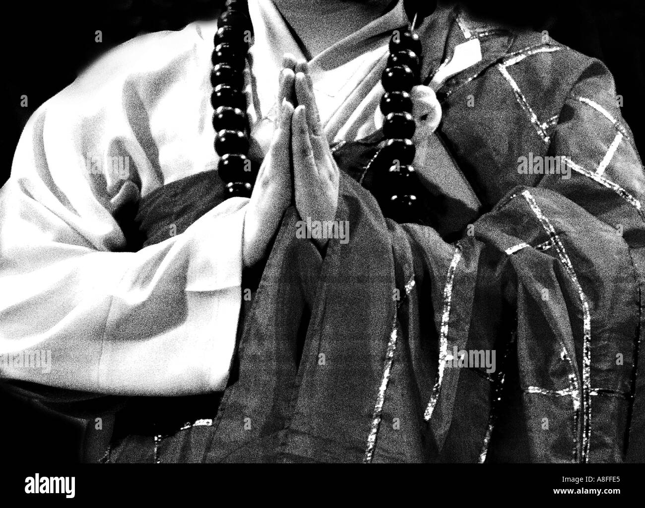 Buddhism praying Black and White Stock Photos & Images - Alamy
